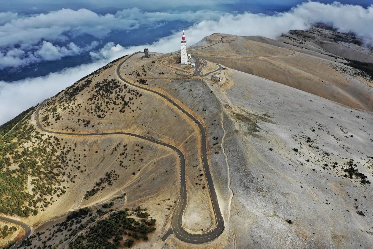 Mont Ventoux Aerial View Custom Print Mural - DNA Wallpaper